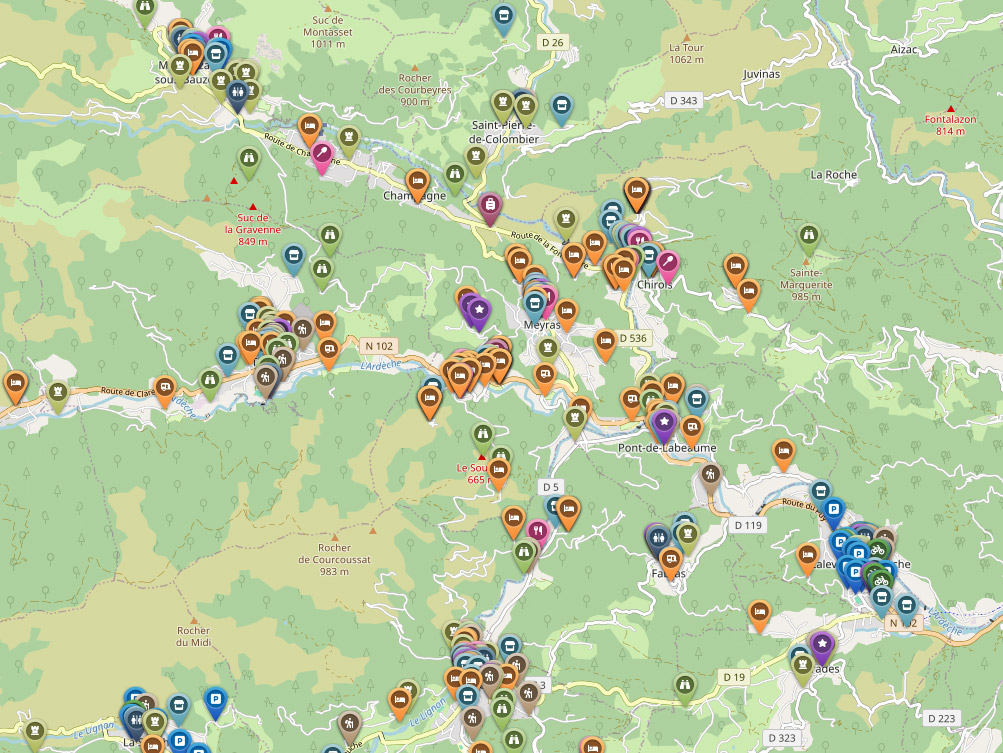 🧭 Interactive map of Ardèche